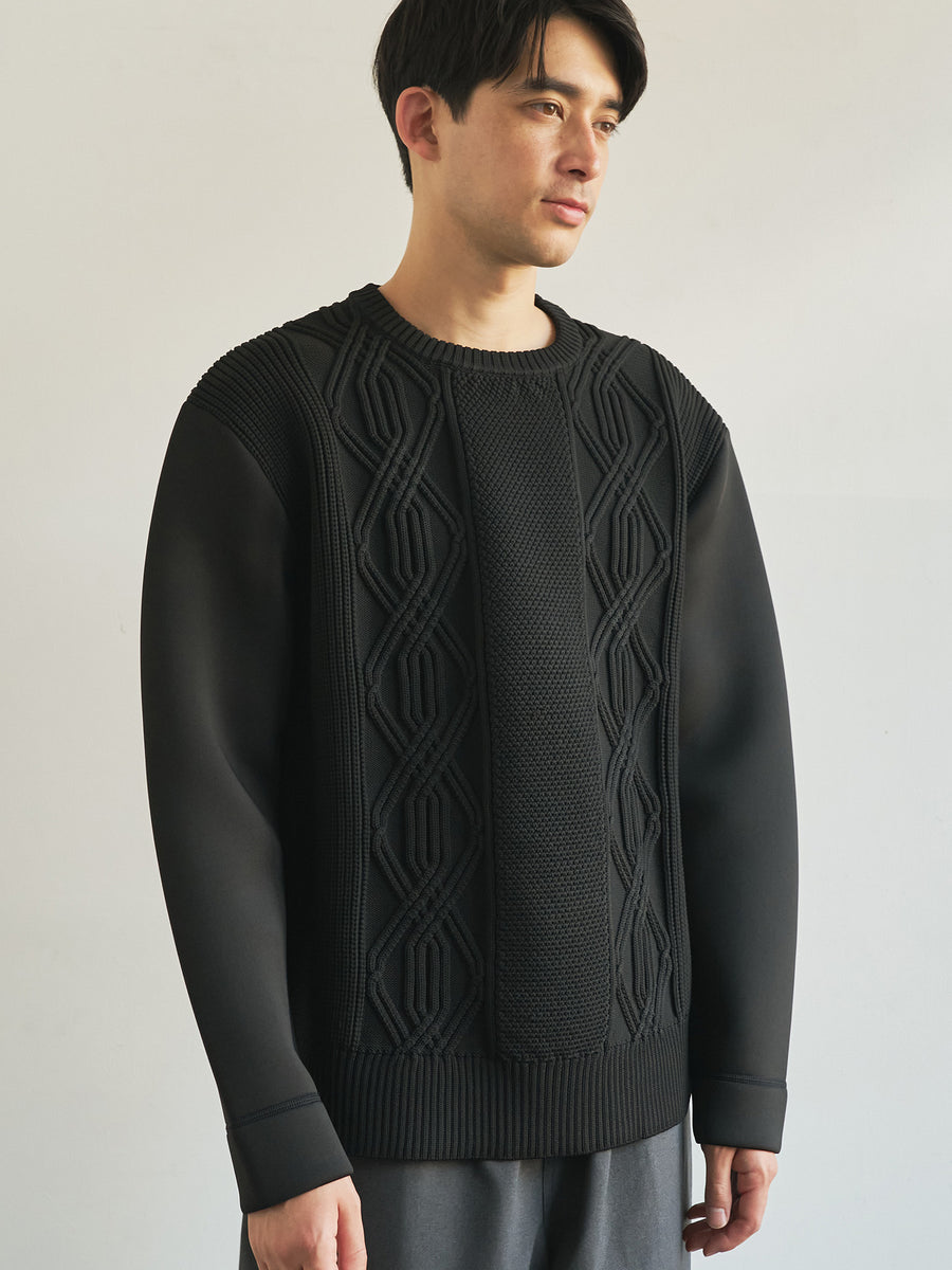 トランジション（TRANSITION）/【TRANSITION】ダンボールニット×5ゲージニットクルーネック TRANSITION】ダンボールニット×5ゲージニットクルーネック